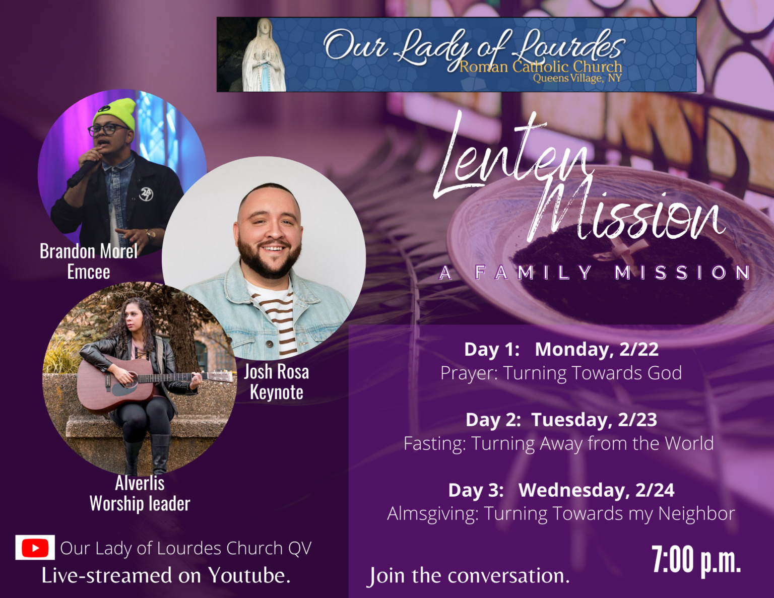 3 days Lenten Mission – Our Lady of Lourdes Parish